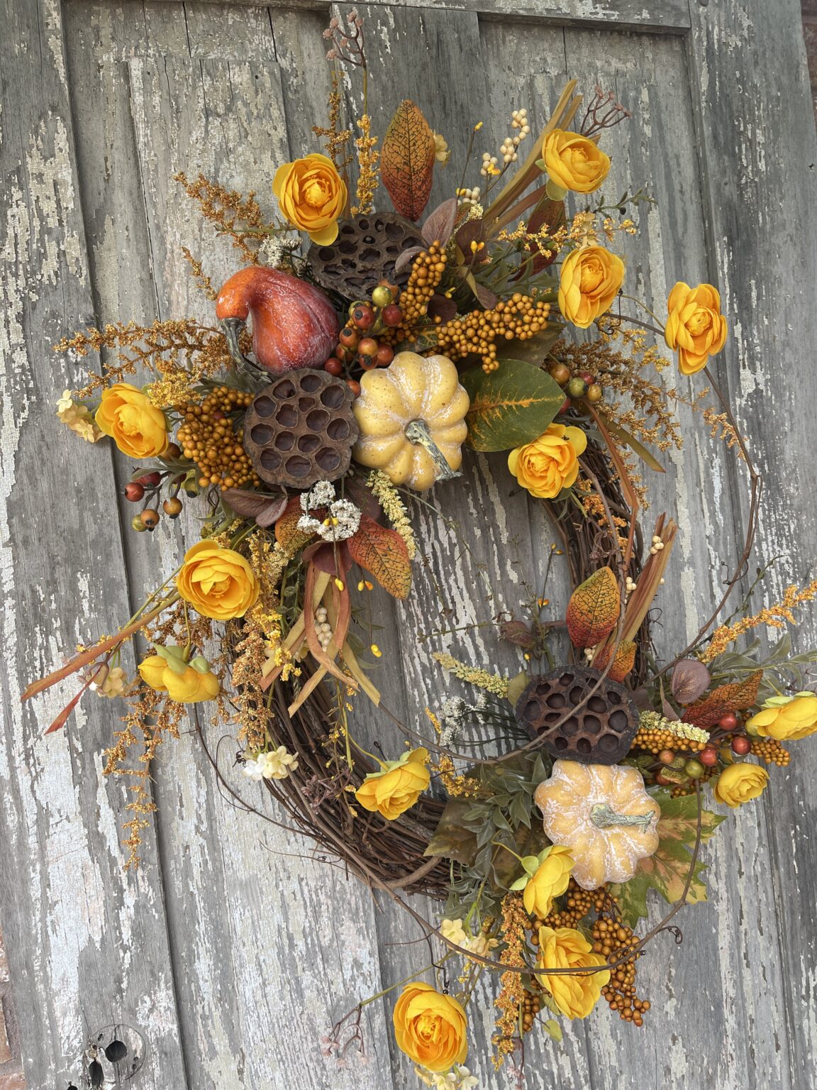Mustard Fall Oval Wreath . Kelea's Design School