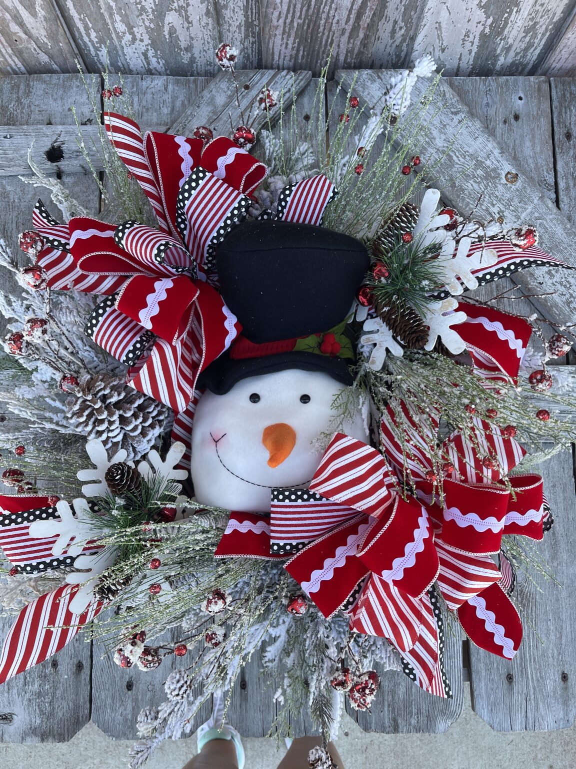 Happy Snowman Christmas Wreath . Kelea's Design School