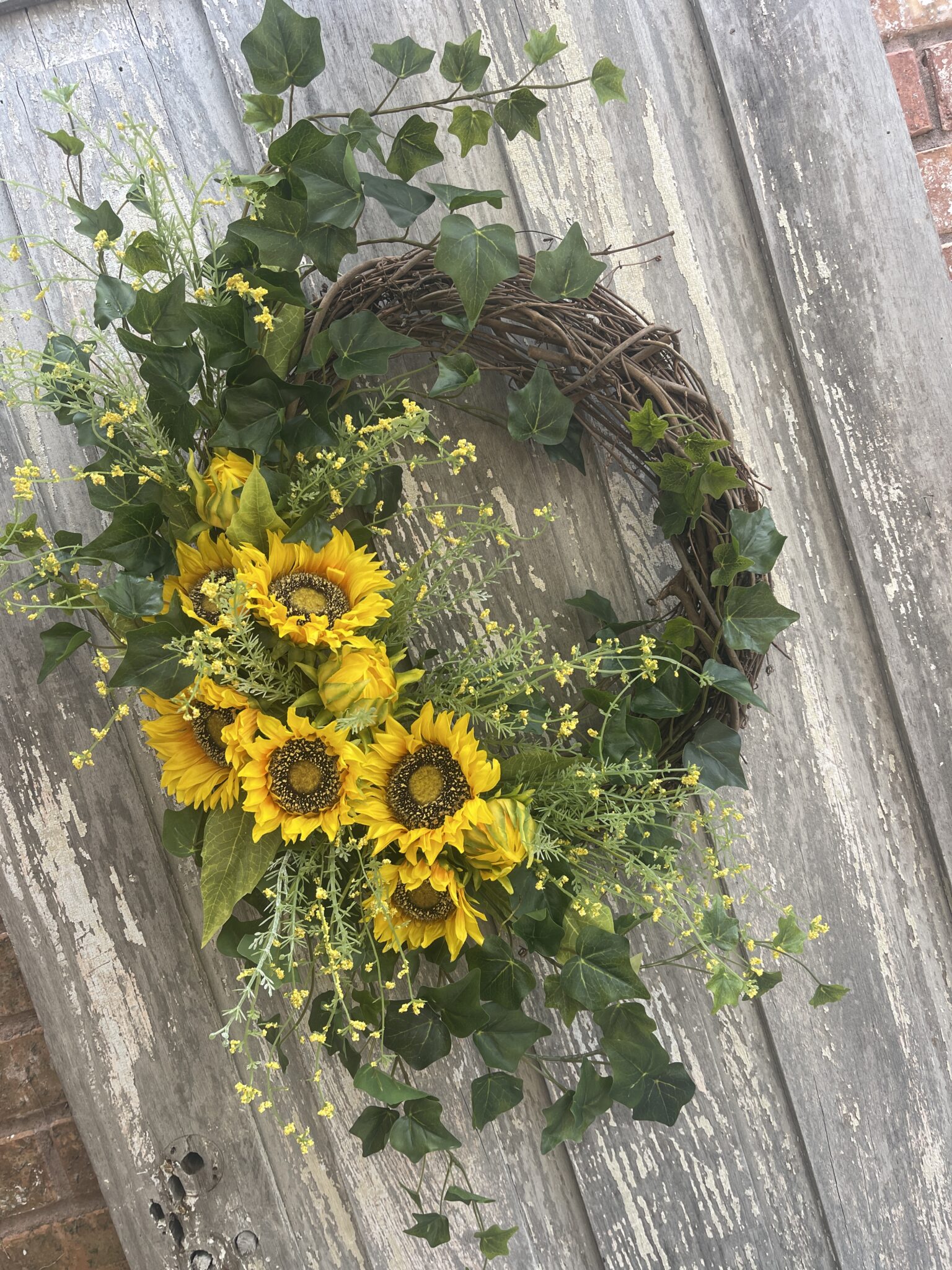 Summer Sunflower Cluster Floral Wreath . Kelea's Design School